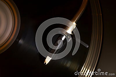 Vinyl Disk Turning On Turntable Royalty-Free Stock Photo ...