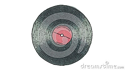 Vinyl record + alpha matte stock video. Video of equipment - 35332471