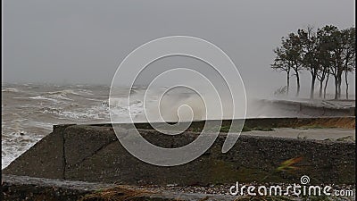 A violent storm at sea stock video. Video of dramatic - 178157103