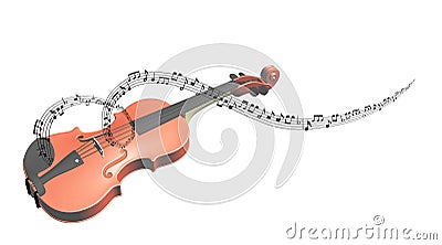 Illustration Of Violin And Music Notes Royalty-Free Stock Image ...