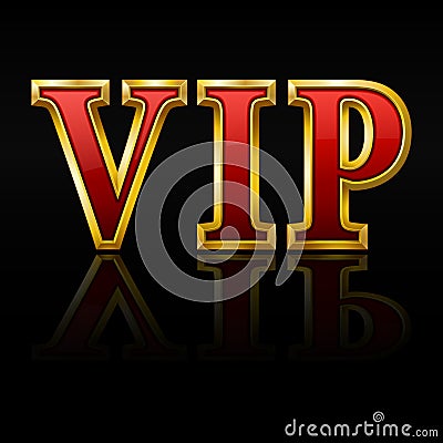 VIP Gold Letters. Stock Images - Image: 15395674