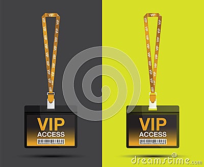 Vip Lanyard Vector Illustration | CartoonDealer.com #76520952