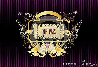 Vip Pass Vector Royalty Free Stock Photography - Image: 5209927