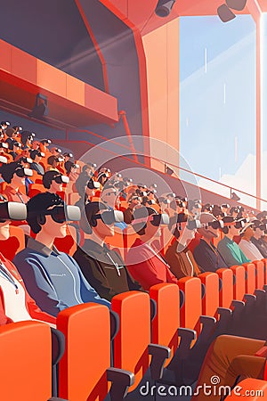 A Virtual Auditorium Filled With International Delegates Wearing VR ...