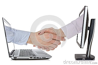 Virtual Handshake - Internet Business Concept Stock Photo - Image: 39352271