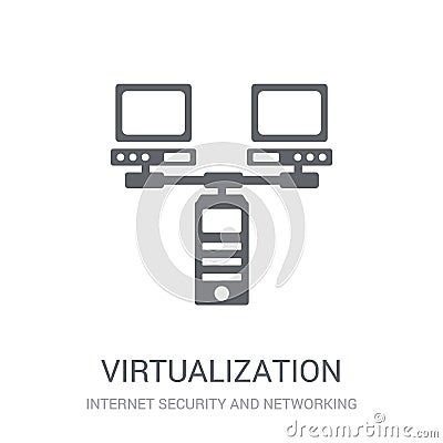 Virtualization Icon. Trendy Virtualization Logo Concept On White Vector ...