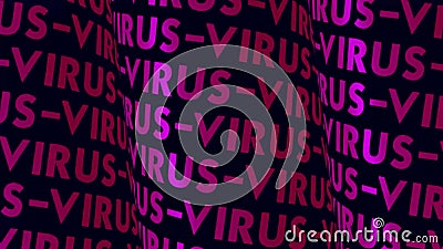 Virus Animated Loop Typography Background. Stock Video - Video of ...