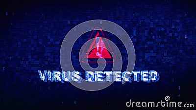 Virus Detected Text Digital Noise Twitch Glitch Distortion Effect Error ...
