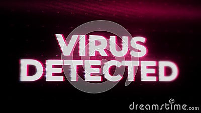 Virus Detected Warning Alert Error Message Flashing on Screen, Computer System Crash. Stock ...