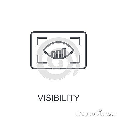Visibility Linear Icon. Modern Outline Visibility Logo Concept O Vector ...