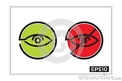 Visible And Invisible Icons, Hide Icons, Invisible Logos, Illustrations ...