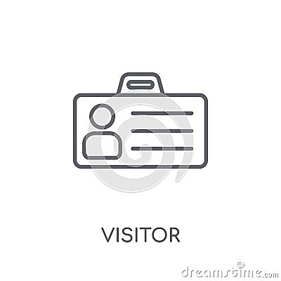 Visitor Linear Icon. Modern Outline Visitor Logo Concept On Whit Vector ...