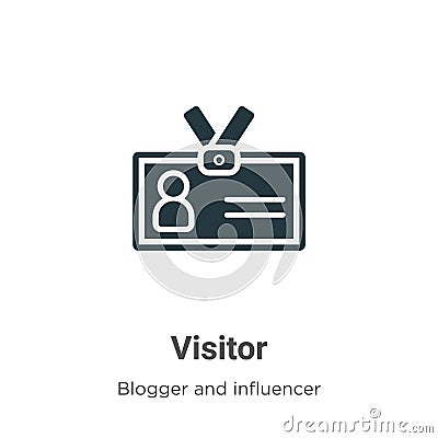 Visitor Vector Icon On White Background. Flat Vector Visitor Icon ...