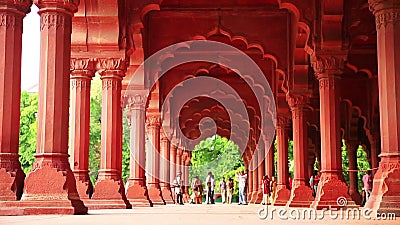Visitors at Red Fort stock footage. Video of arch, outdoors - 37938621