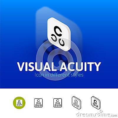 Visual Acuity Icon In Different Style Vector Illustration ...