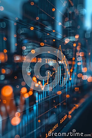 Visual Representation Of Financial Growth Showing Upward Trend Lines ...