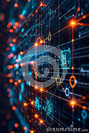 A Visual Representation Of Interconnected Digital Networks And ...