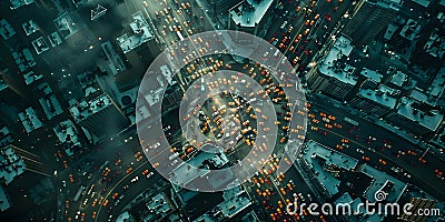 Visual Representation Of Urban Traffic Flow And Congestion On A City ...