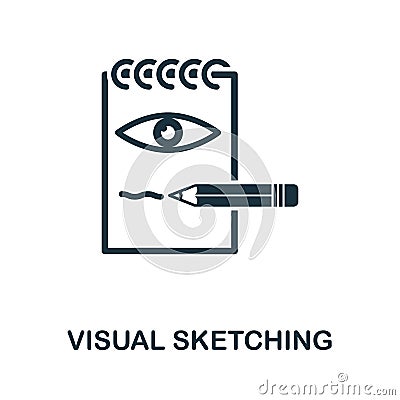 Visual Sketching Icon. Simple Element From Design Technology Collection ...