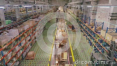 Visualization of a Modern Warehouse. Futuristic Concept of a Modern ...