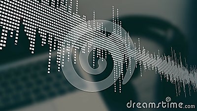 Visualization of Voice Record, Artificial Intelligence. Music Equalizer ...