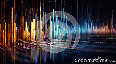 Visualizing In A 3D Bar Diagramm Of Big Data Generated By An Clustering Algorithm Royalty-Free ...