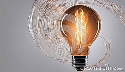 Visually Captivating Depiction Of An Electric Bulb With A Mesmerizing ...