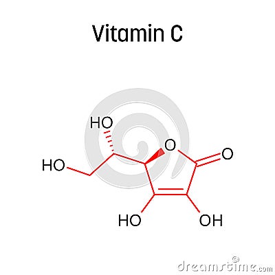 Vitamin C Structural Formula Of Molecular Structure Stock Photo ...