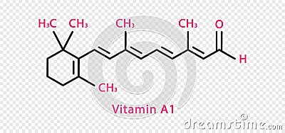 Vitamin A1 Chemical Formula. Vitamin A1 Structural Chemical Formula ...