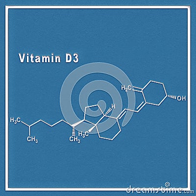 Vitamin D3, Structural Chemical Formula Royalty-Free Stock Image ...