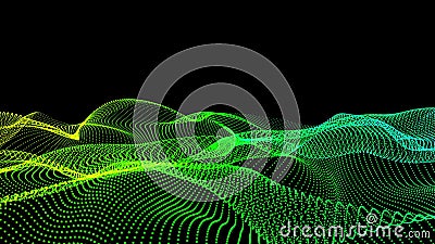Digital Ocean VJ Digital Form - Looping Animated Background Stock Video ...