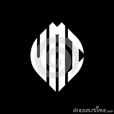 VMI Circle Letter Logo Design With Circle And Ellipse Shape. VMI ...