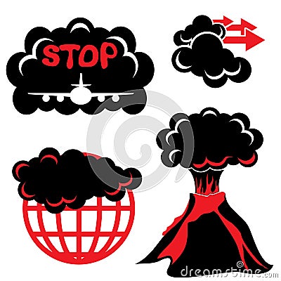 Volcanic Ash Cartoon Vector | CartoonDealer.com #13930615