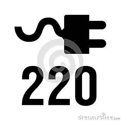 220 Volt Symbol Icon Royalty-Free Cartoon | CartoonDealer.com #165301289