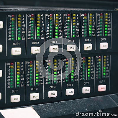 The Volume Indicator On Amplifier Panel Royalty-Free Stock Photo ...