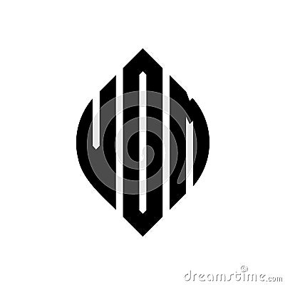 VOM Circle Letter Logo Design With Circle And Ellipse Shape. VOM ...