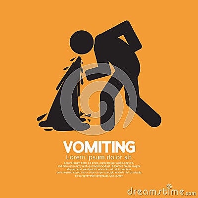 Vomiting Person Graphic Symbol Cartoon Vector | CartoonDealer.com #43788441