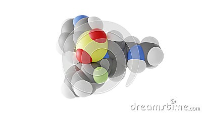 Vonoprazan Molecule, Voquezna, Molecular Structure, Isolated 3d Model ...