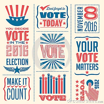 Vote Banners Stock Vector - Image: 65005405