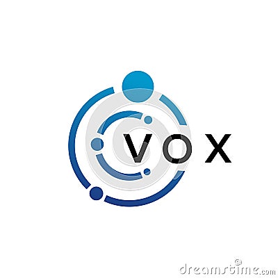 VOX Letter Technology Logo Design On White Background. VOX Creative ...