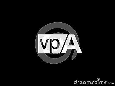 VPA Logo And Graphics Design Vector Art, Icons Isolated On Black ...