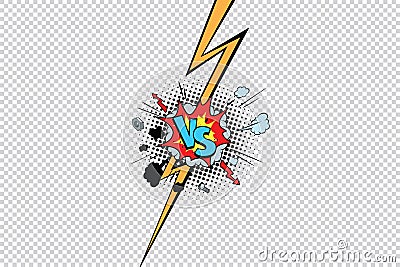 Vs Against Versus Isolate Pop Art Background Vector Illustration ...