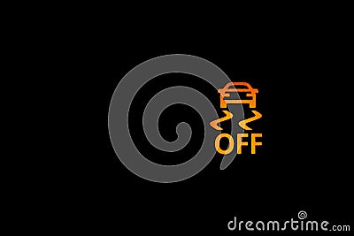 VSC Off Warning Light Sign, Car Light Indicator, Yellow Indoor ...