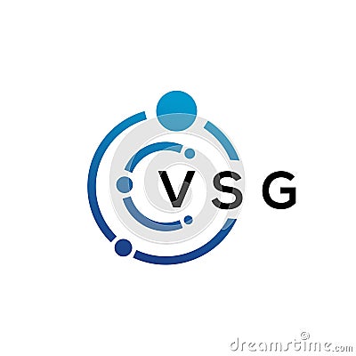 VSG Letter Technology Logo Design On White Background. VSG Creative ...
