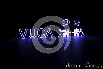 VUCA Neon Concept Self Illumination Background Royalty-Free ...