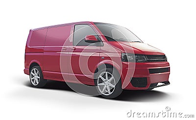 VW Transporter T6 Cargo Van, Side View Isolated On White Background ...