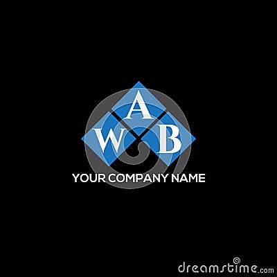 WAB Letter Logo Design On BLACK Background. WAB Creative Initials ...