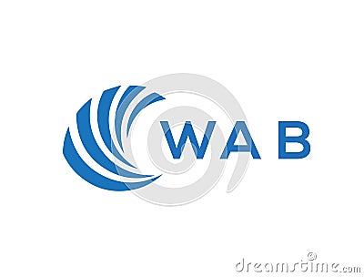 WAB Letter Logo Design On White Background. WAB Creative Circle Letter ...