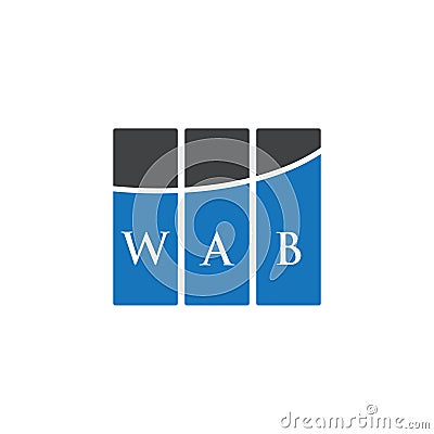 WAB Letter Logo Design On WHITE Background. WAB Creative Initials ...