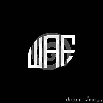 WAF Letter Logo Design On Black Background. WAF Creative Initials ...